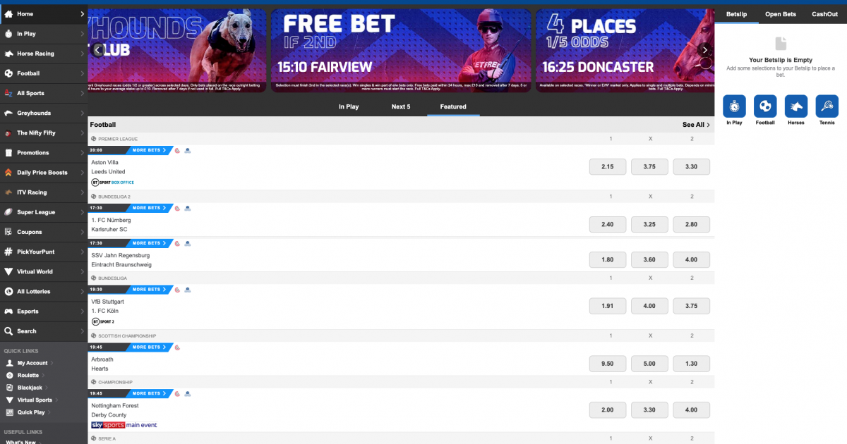 Betfred Review | Bet £10 Get £50 in Free Bets